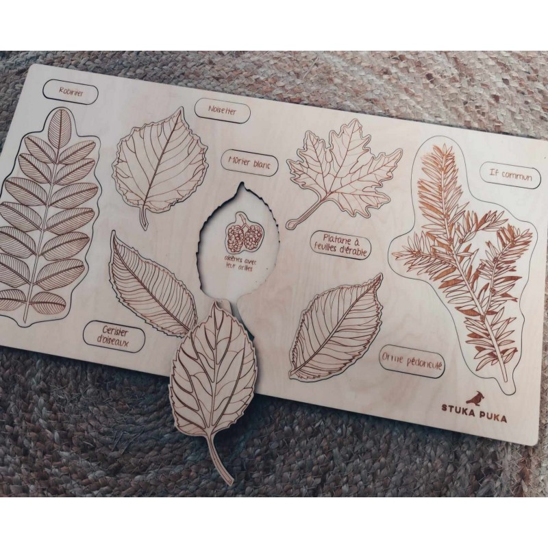 Stuka Puka Puzzle en Bois Les Feuilles et les Fruits de la forêt 3
